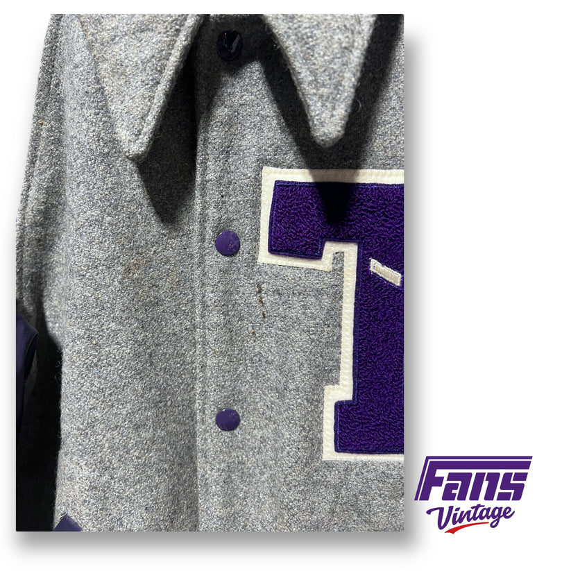 Late 1970s TCU Block T Letterman Varsity Jacket – Fans Vintage