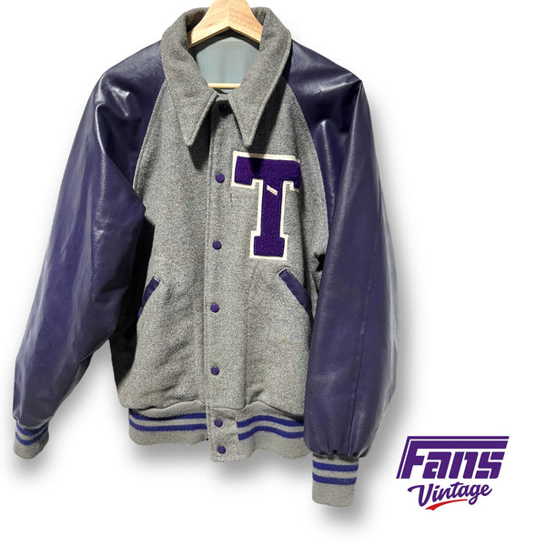 Late 1970s TCU Block T Letterman Varsity Jacket – Fans Vintage
