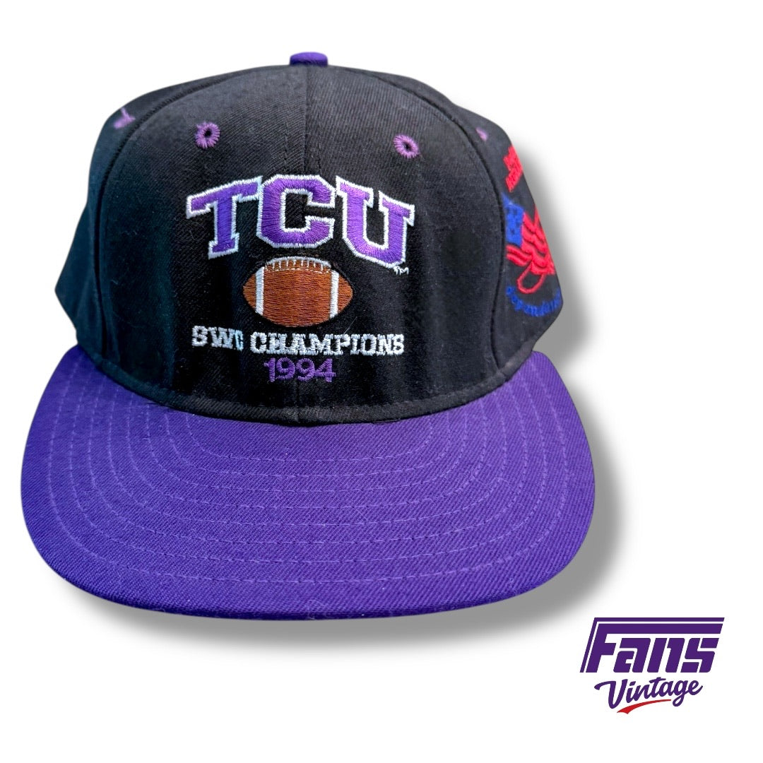 Vintage TCU Southwest Conference 1994 Independence Bowl Snapback Hat ...