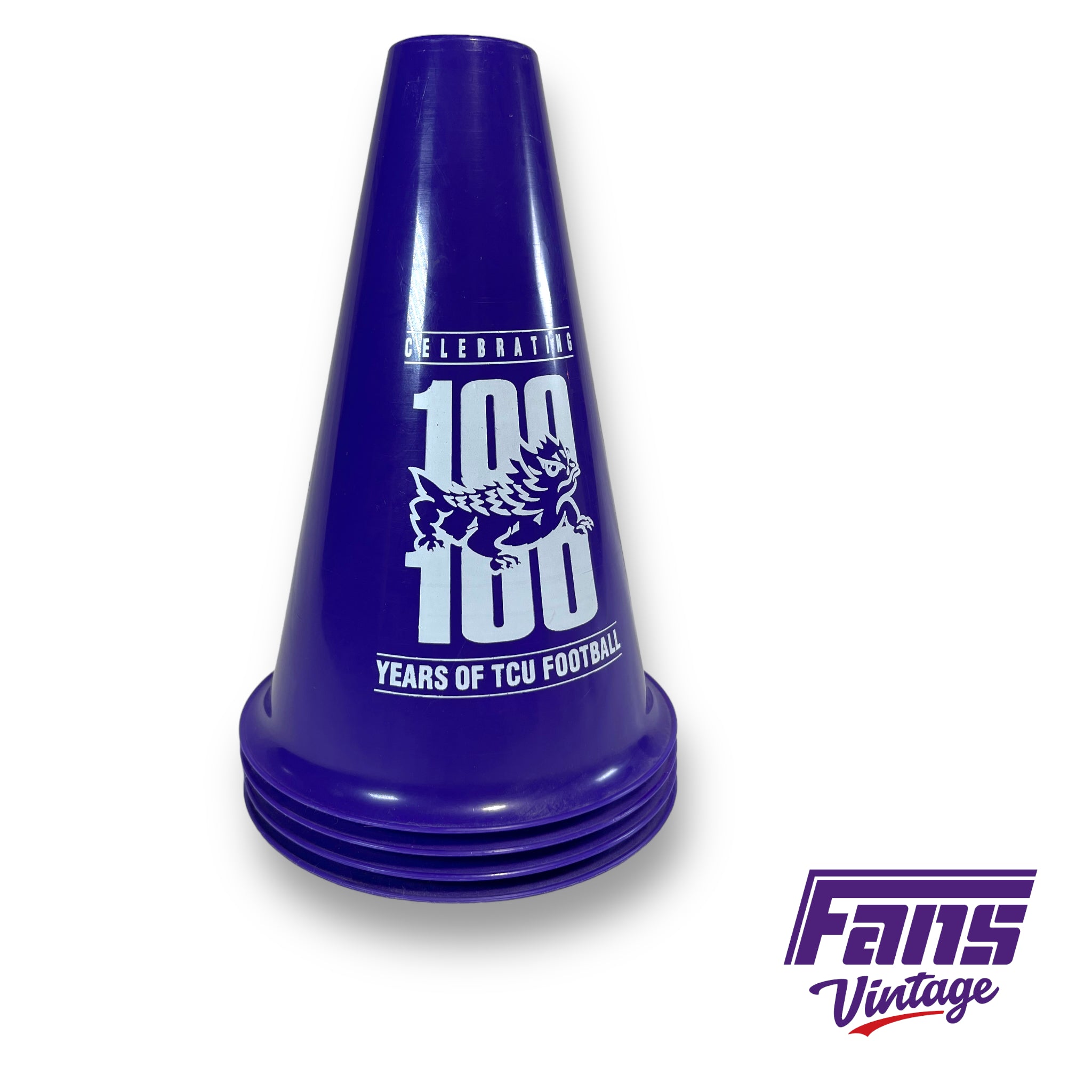 Vintage TCU Football 100 year celebration mini megaphone – Fans Vintage
