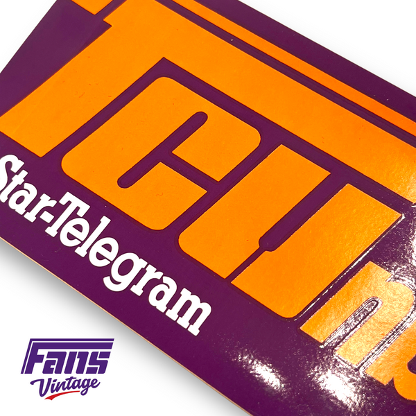 Unbelievable! Early 80s Vintage TCU Flying T Bumper Sticker – Fans Vintage